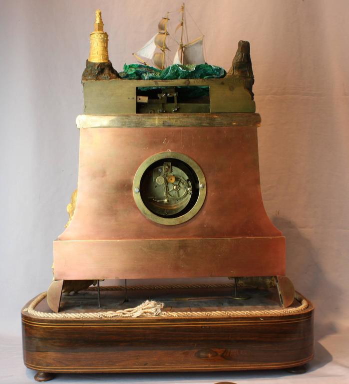 Bronze, Ormolu and Polished Copper on Bronze Rocking Ship Automaton ...