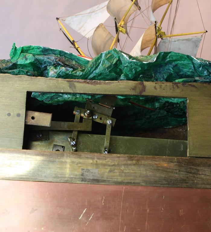 Bronze, Ormolu and Polished Copper on Bronze Rocking Ship Automaton ...