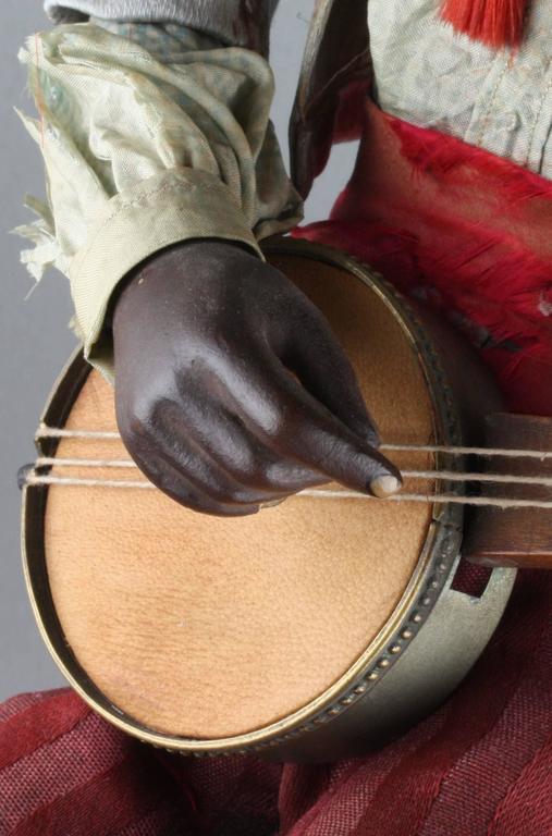 Antique Black Banjo Player Musical Automaton by Gustave Vichy For Sale ...