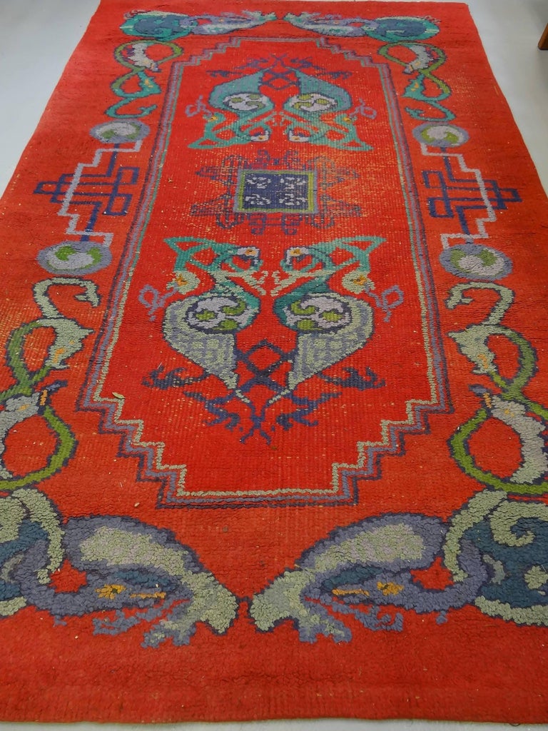 Irish Arts and Crafts Celtic Dun Emer Guild Rug Carpet, circa 1900 For ...