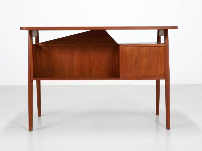 Small Teak Desk by G. Tibergaard for Ikast Møbelfabrik, Denmark at 1stDibs