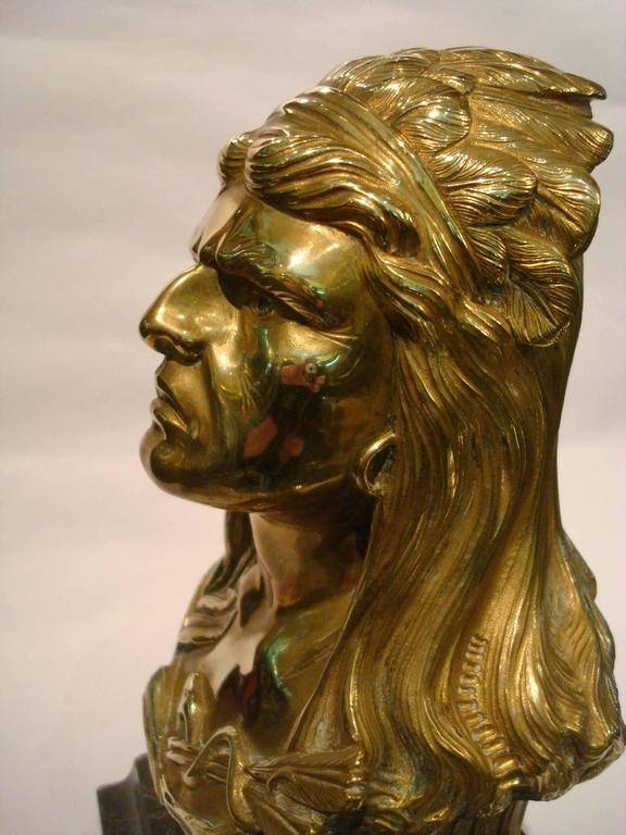 Native American-Indian Chief Bronze Sculpture For Sale at 1stDibs