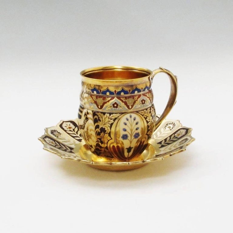 Pair of Tiffany Cups and Saucers from the Mackay Service For Sale at ...