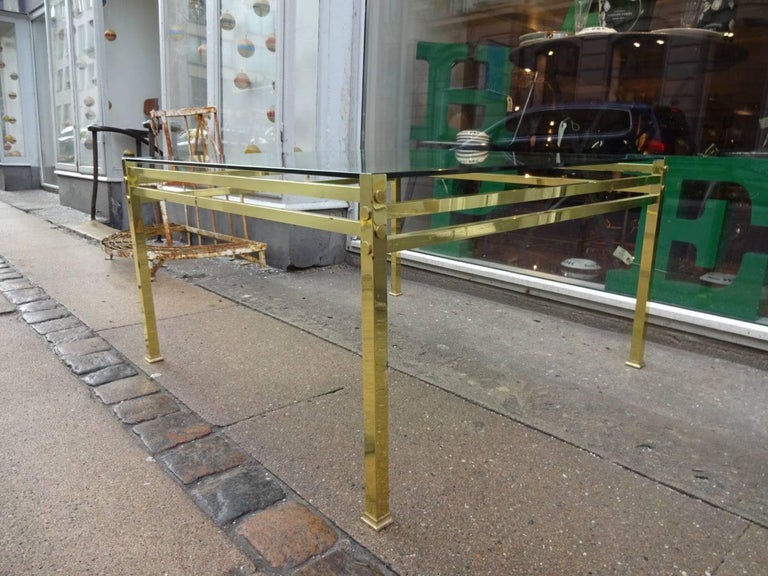 Brass Glass Coffee Table For Sale at 1stDibs