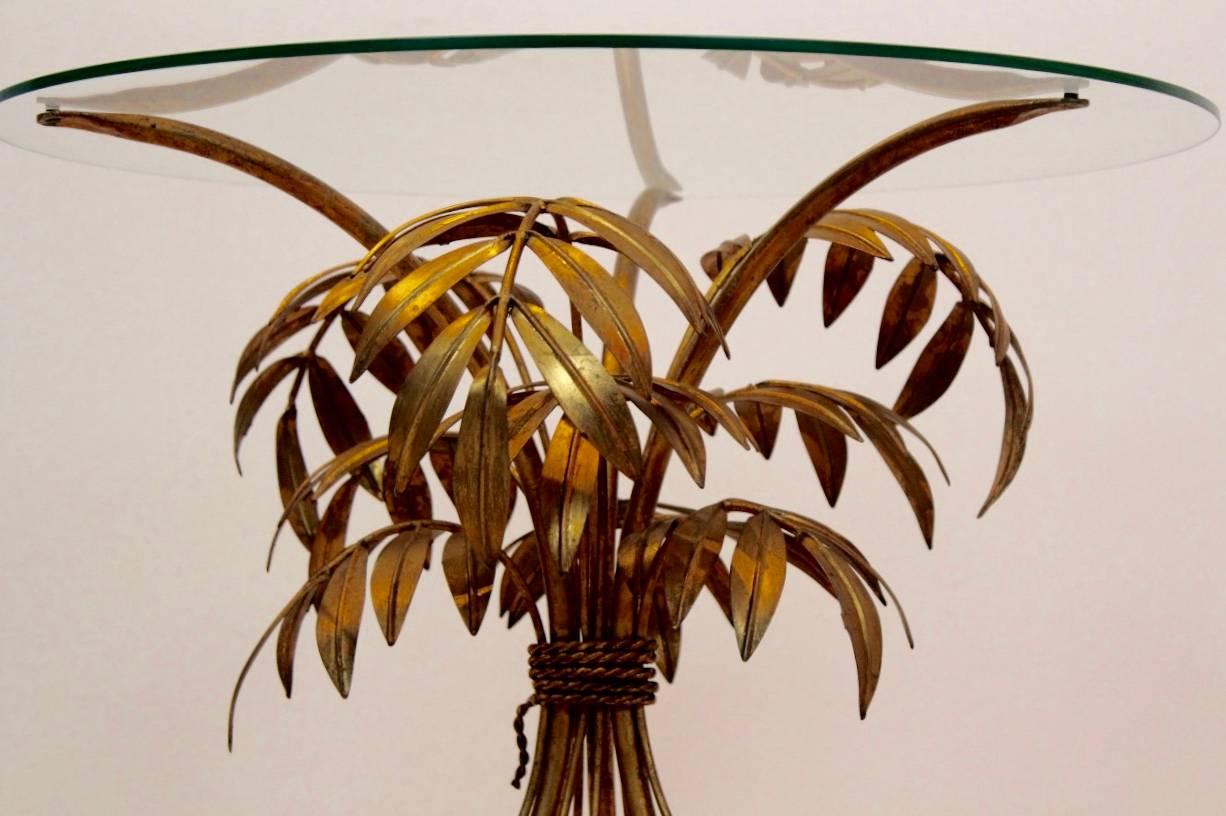 Eye-Catching Hollywood Regency Gilt Palm Tree Coffee Table by Hans Kögl ...
