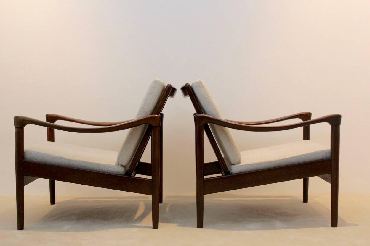 Mid-Century Set of Teak Easy Chairs by De Ster Gelderland, Holland at ...
