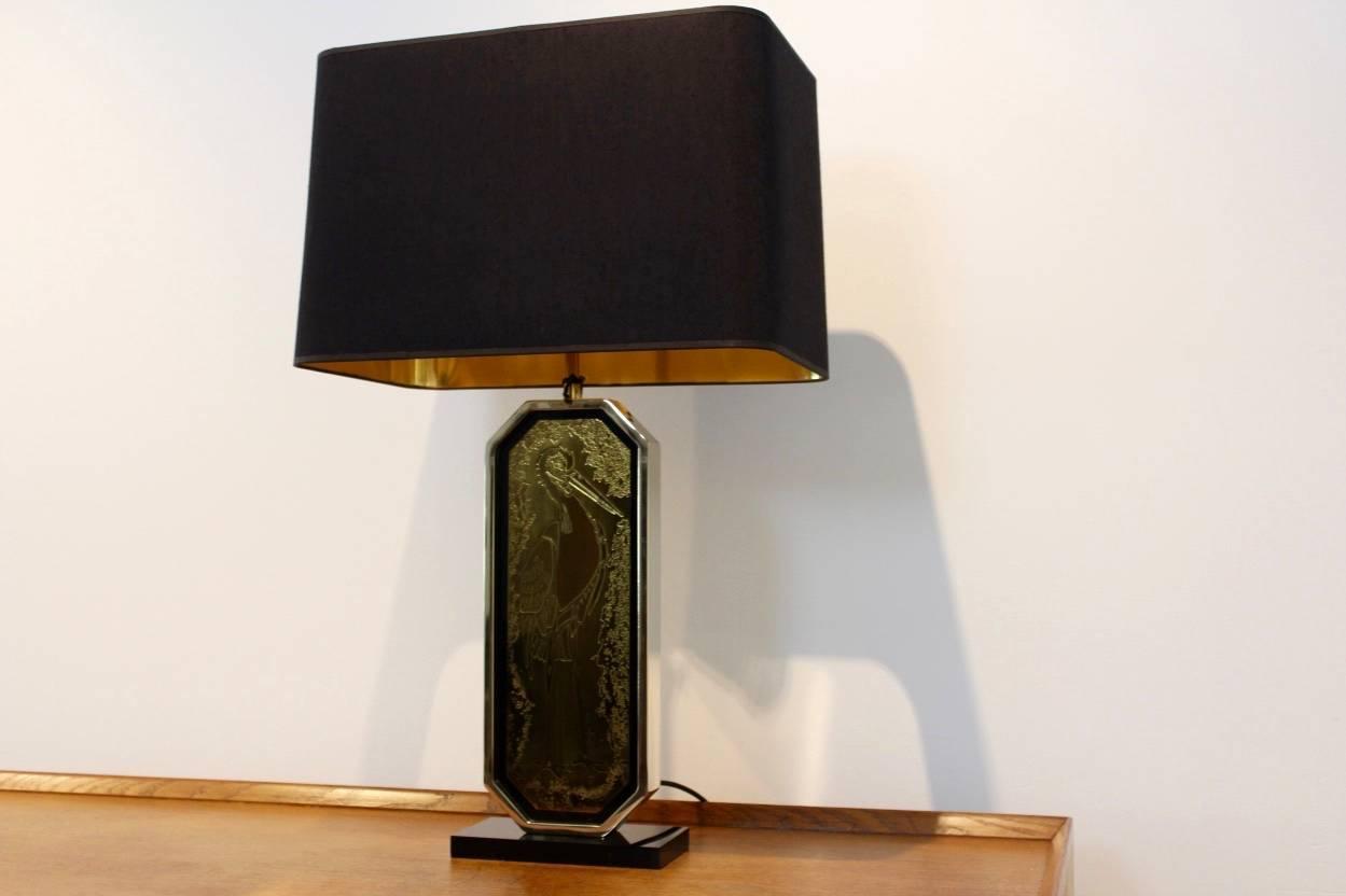 Georges Mathias 23-Caratt Gold-Plated Handmade Etched and Signed Table ...