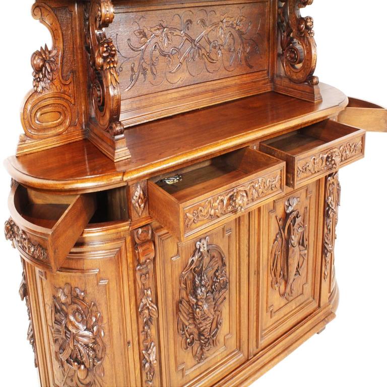 Exceptional Late 19th Century French Oak Hunt Buffet at 1stDibs