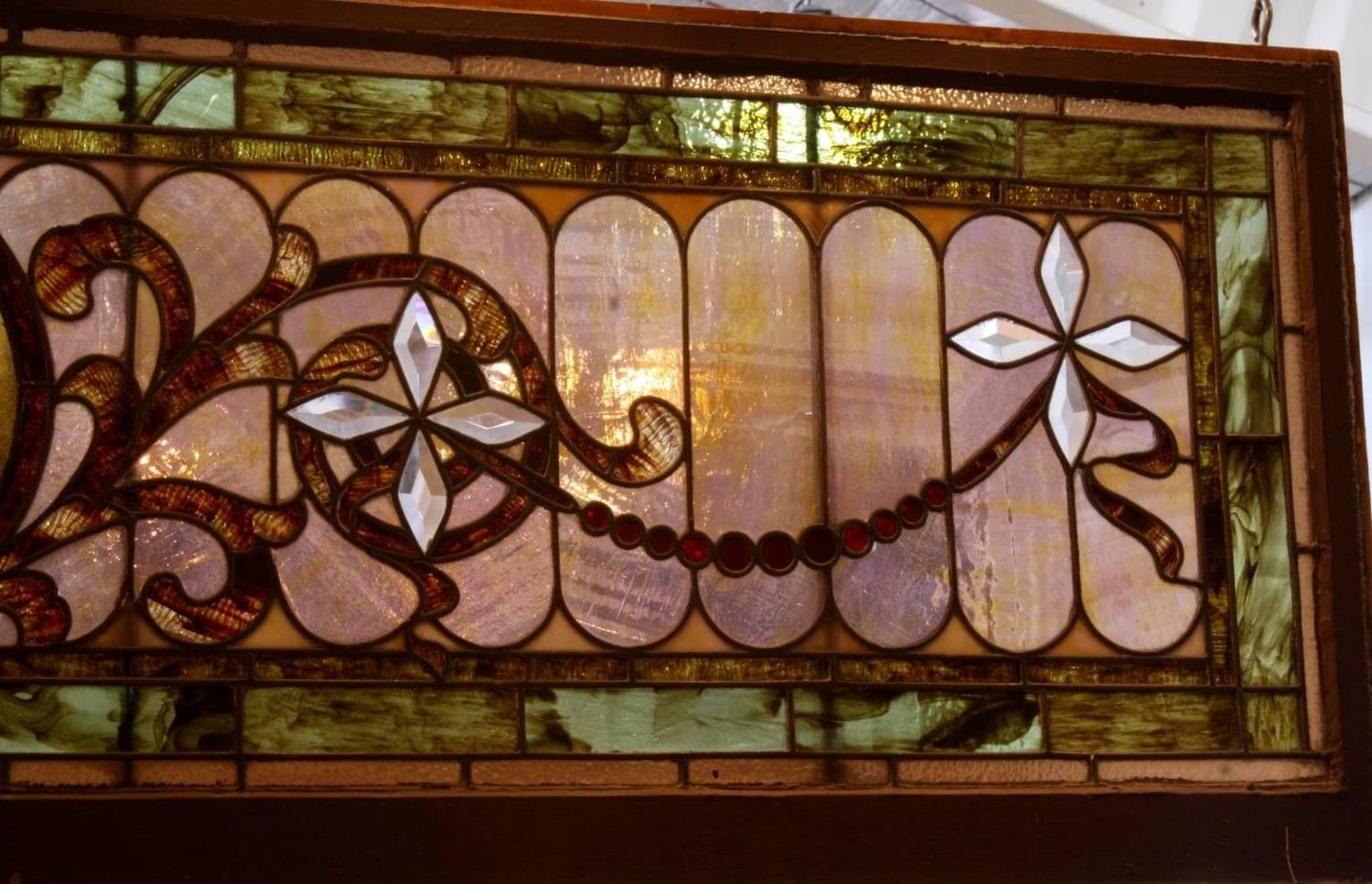 19th Century German Stained Glass Panel with Painted Red Stag For Sale ...