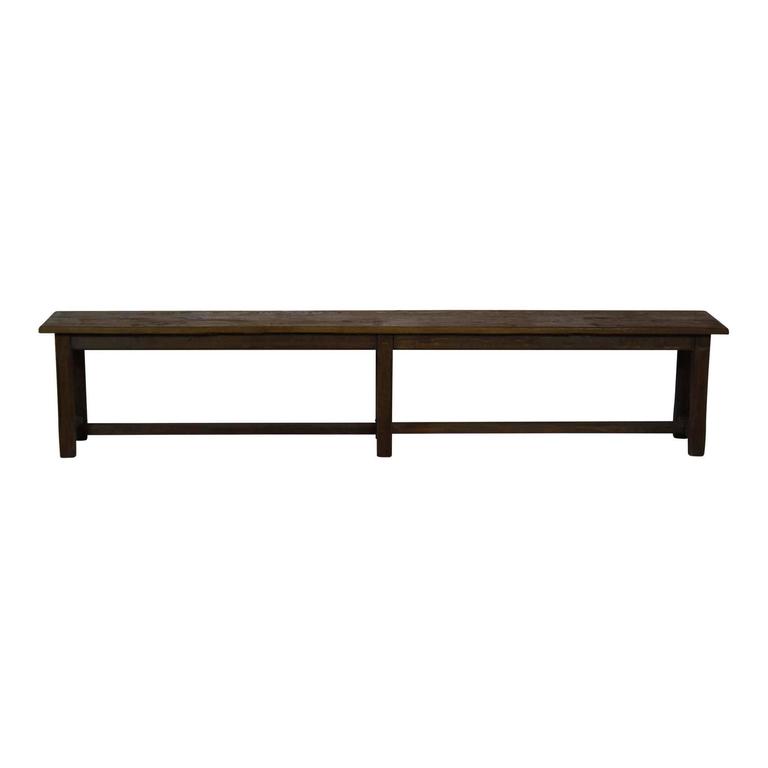 Long Oak Country Bench, Belgium at 1stDibs