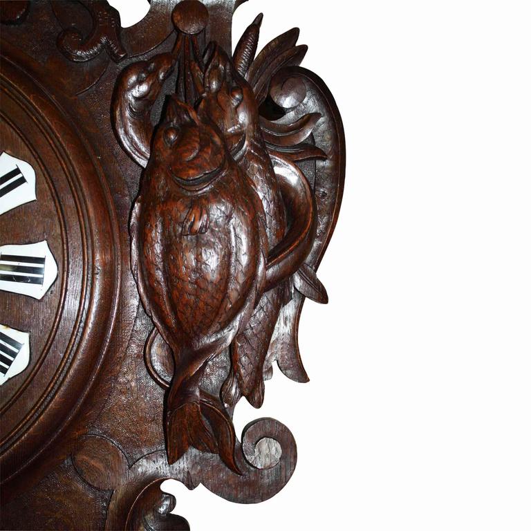 19th Century French Hunt Clock Signed Jean A. Rennes at 1stDibs
