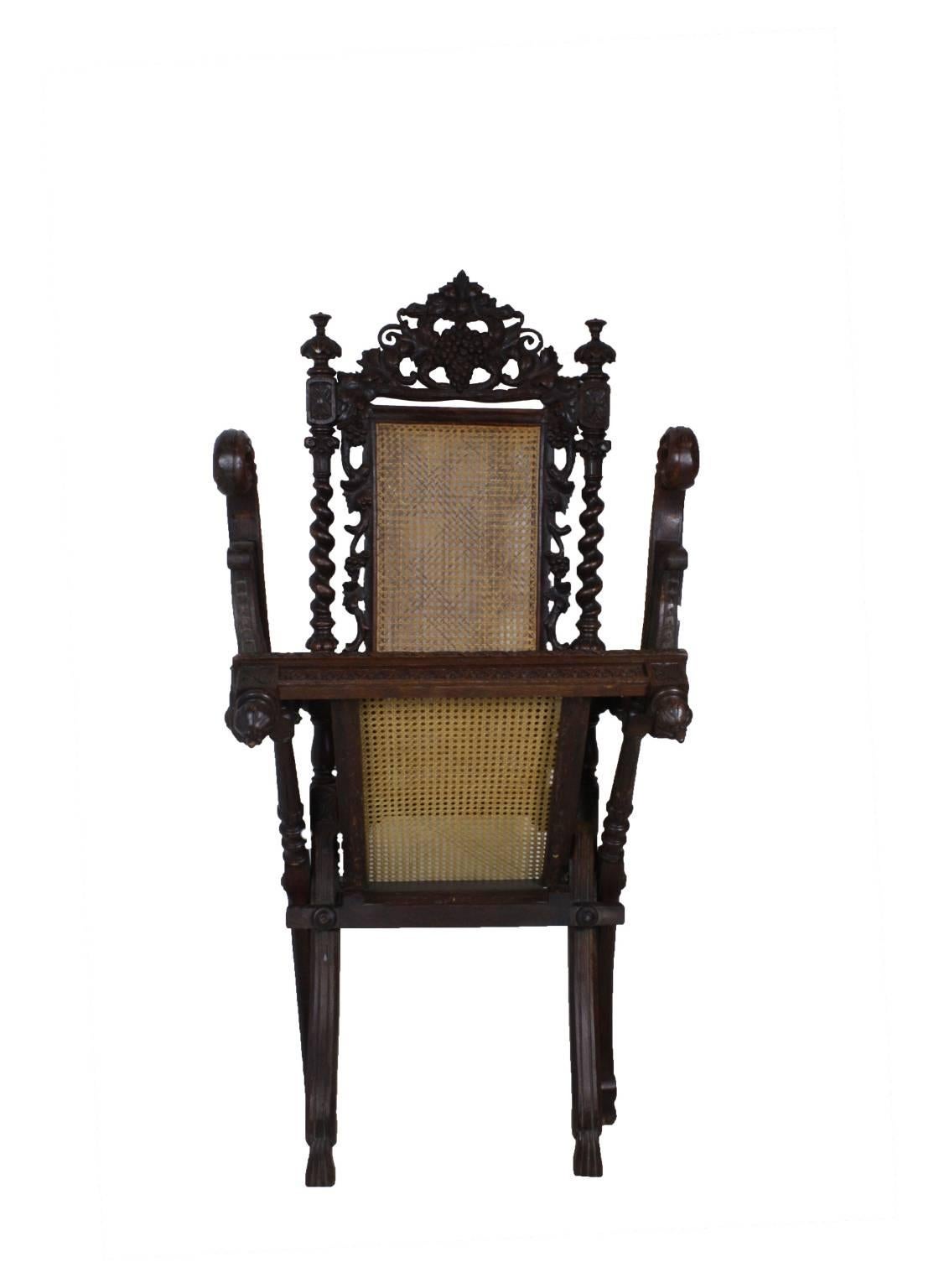 19th Century French Folding Hunt Chair For Sale at 1stDibs