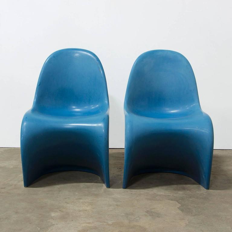 1965, Verner Panton, Two Stacking Chair 1st Herman Miller Edition, in ...