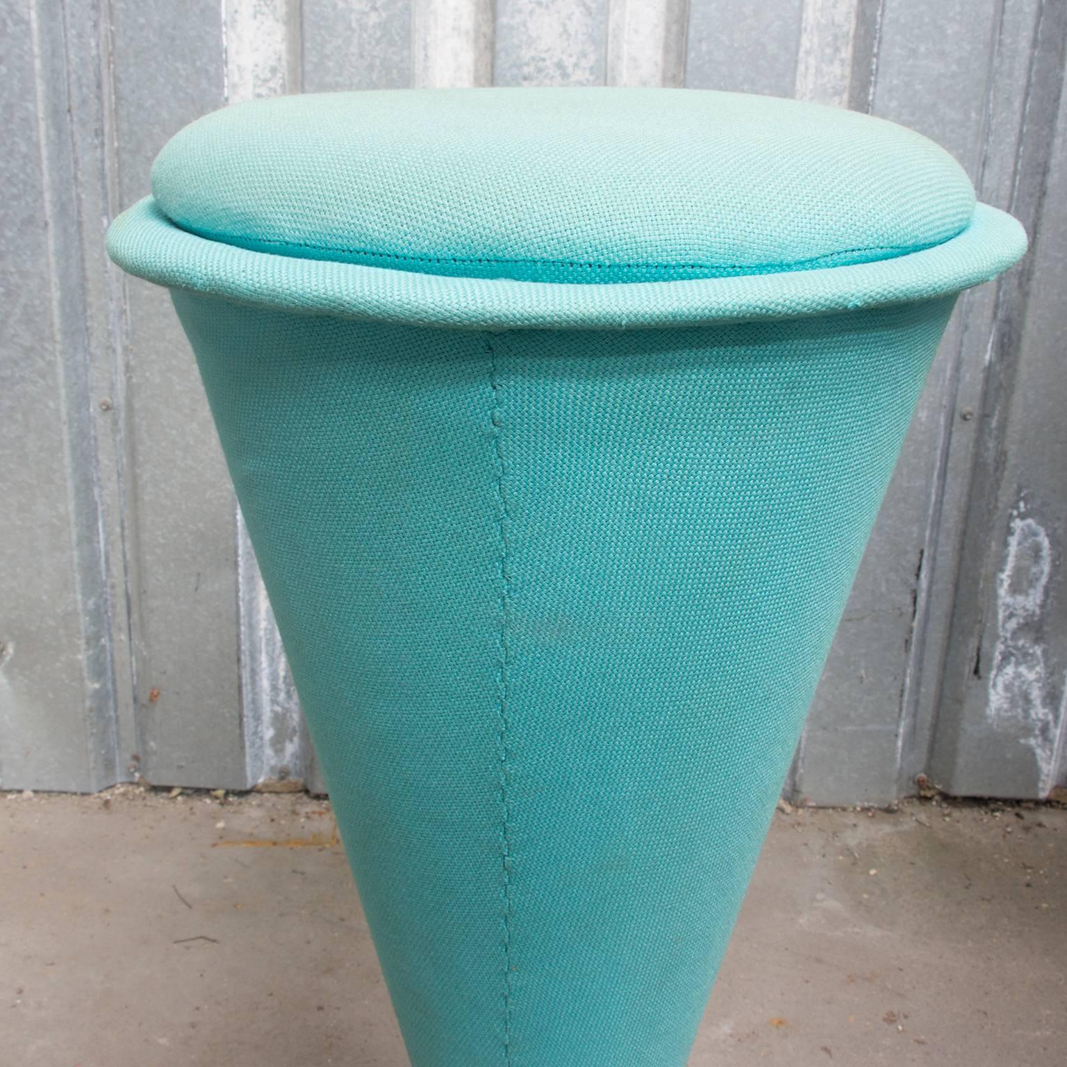 1958, Verner Panton for Rosenthal, Cone High Stool, Original Turqois ...