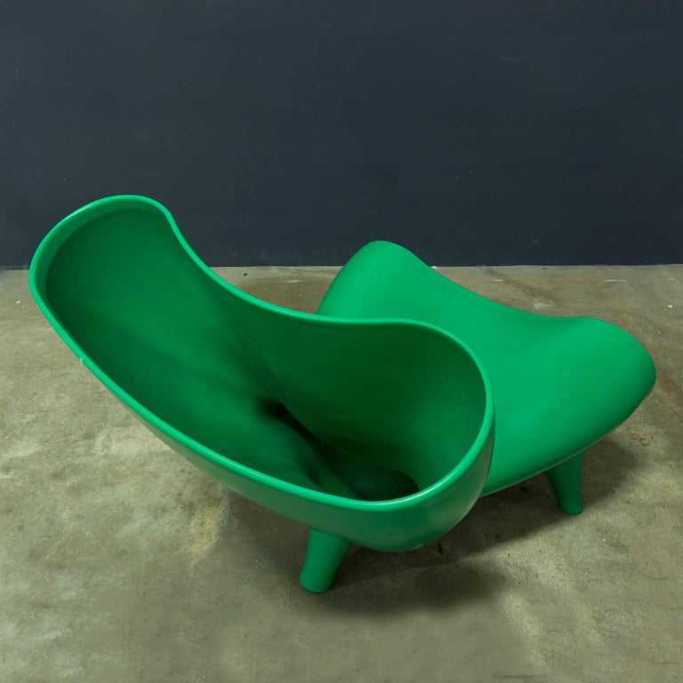 1983, Marc Newson, Nowadays Rare Apple Green Orgone Chair at 1stDibs