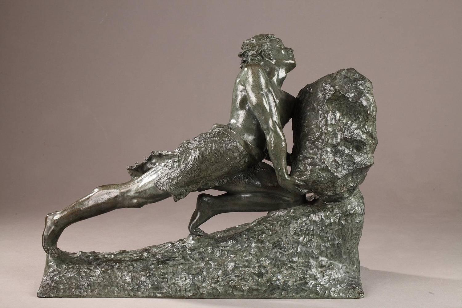Bronze Sculpture, "The Myth of Sisyphus" by Emile Gregoire at 1stdibs