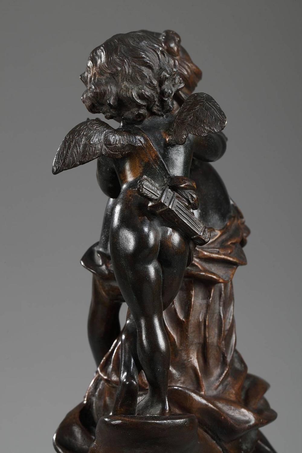 Art Nouveau Bronze Group, Charles Perron For Sale at 1stdibs