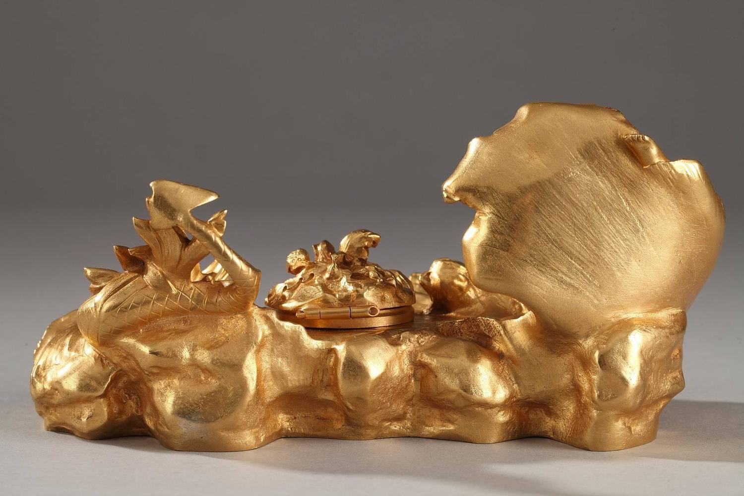 Art Nouveau Inkwell by Nodon For Sale at 1stdibs