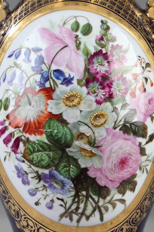 Pair of 19th Century Bayeux Porcelain Vases at 1stDibs