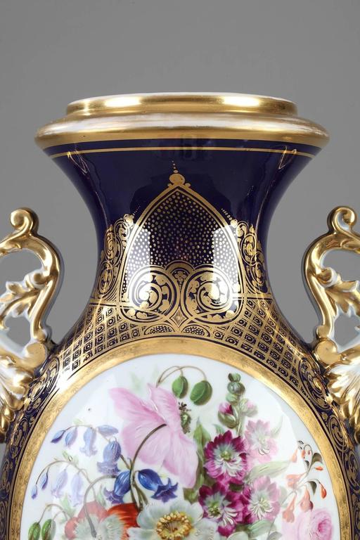 Pair of 19th Century Bayeux Porcelain Vases at 1stDibs