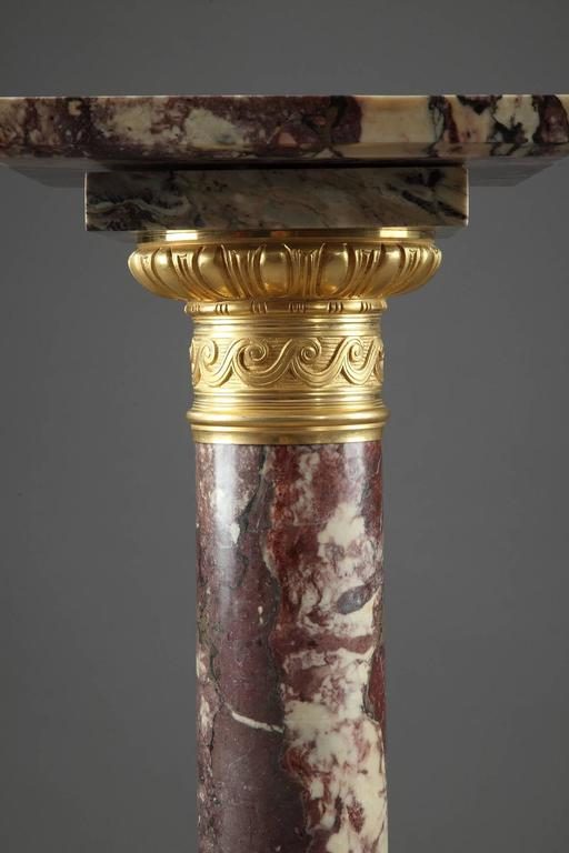 Red Griotte Marble Column 19th Century at 1stDibs
