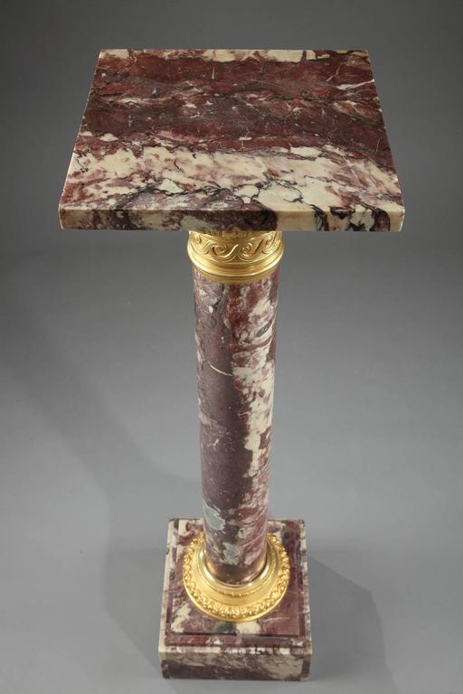 Red Griotte Marble Column 19th Century at 1stDibs