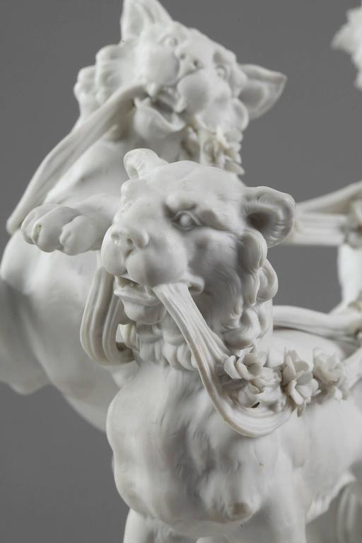 19th Century Bisque Bacchus in a Chariot Pulled by Panthers at 1stDibs