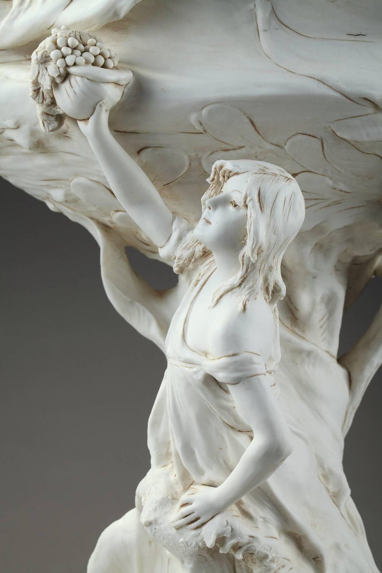 Late 19th Century Art Nouveau Royal Dux Porcelain Centerpiece at 1stDibs
