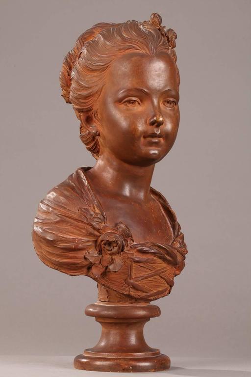 Bust of a Woman in Terracotta at 1stDibs