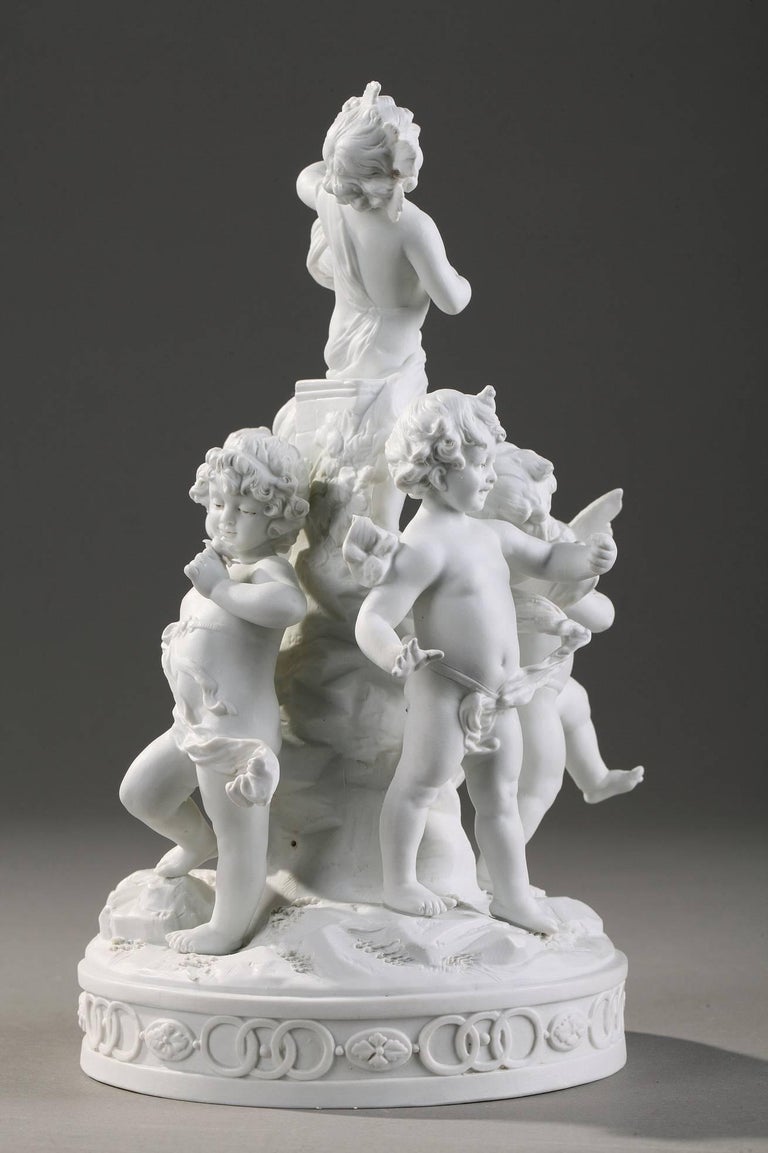 Late 19th Century Bisque Figural Group Putti Dancing at 1stDibs