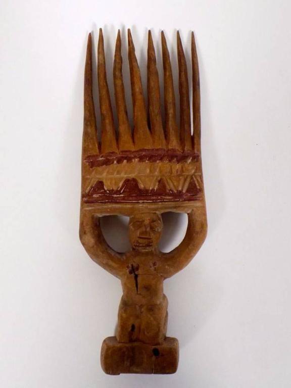 Collection of Six Carved 'Yoruba' Hardwood Tribal Combs at 1stDibs