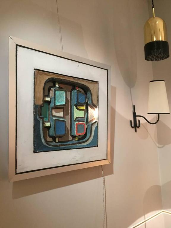 Unique French 1960s Polychrome Internally Lit Picture at 1stDibs