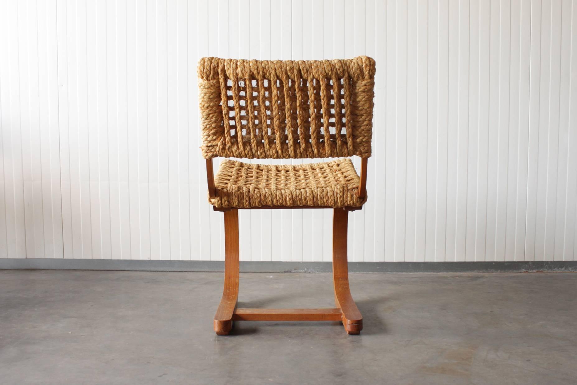 1930s Oak and Raffia Woven Chair by Bas Van Pelt For Sale at 1stDibs ...