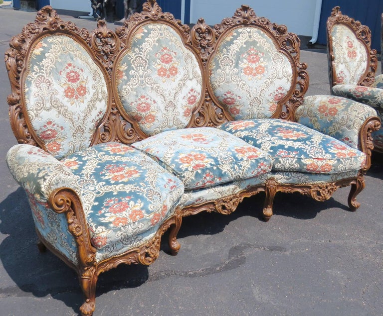 Victorian Style Carved Walnut Sofa For Sale at 1stDibs | victorian ...