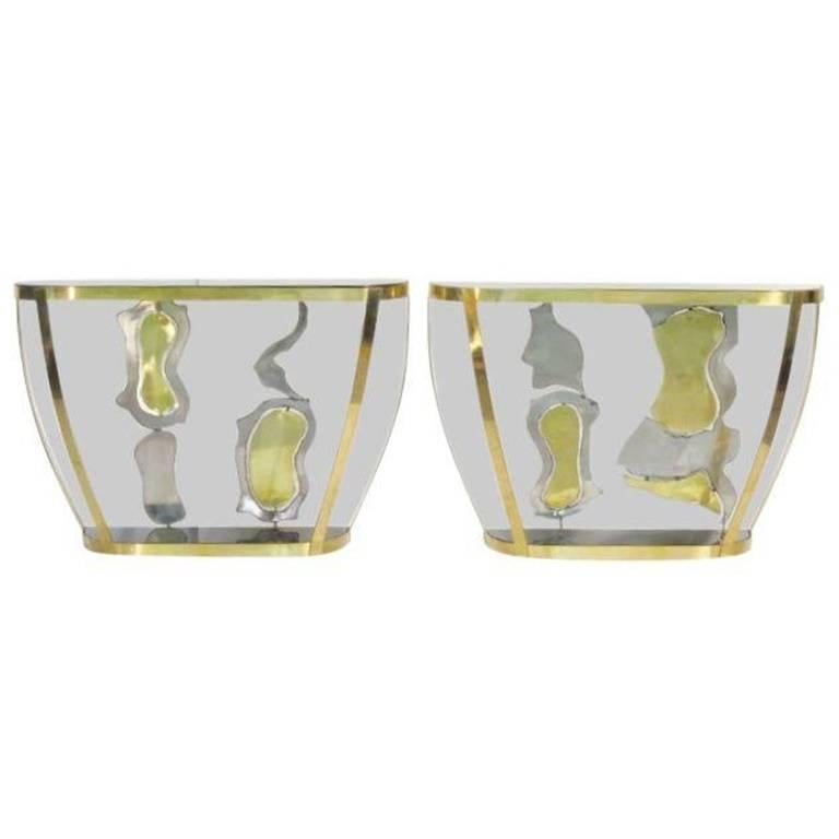 Japanese Koi Fish Sculptural Console Table For Sale at 1stDibs