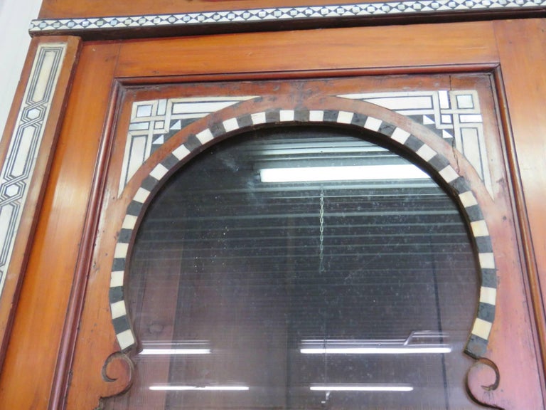 Moroccan Carved Inlaid Bookcase at 1stDibs