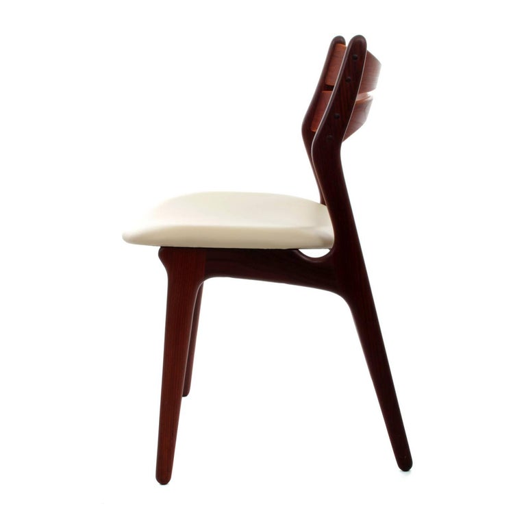Rosewood and Teak Set of Six Erik Buck Model 310 Dining Chairs, circa ...