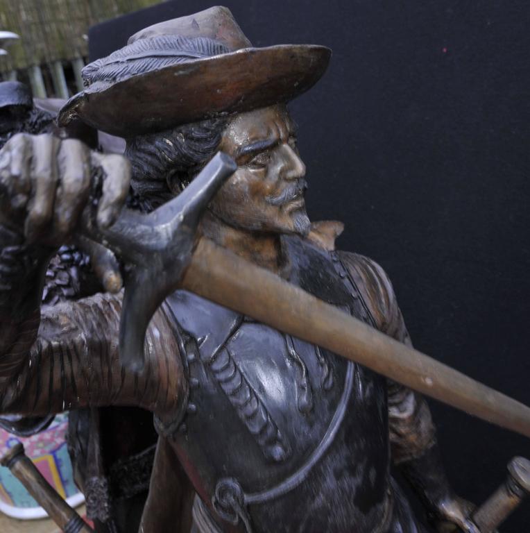 Pair of English Bronze Cavalier Soldiers Charles I Statues For Sale at 1stDibs | bronze cavalier ...