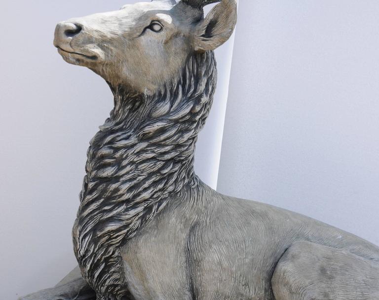 Lifesize Stone Bronze Scottish Stag Xl Elk For Sale at 1stDibs ...