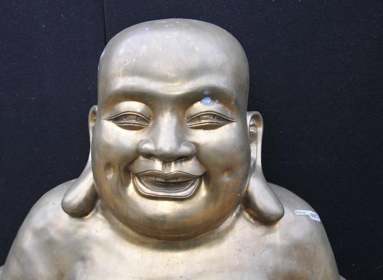 Extra Large Bronze Happy Bronze Buddha Laughing Statue Budai Buddhism ...