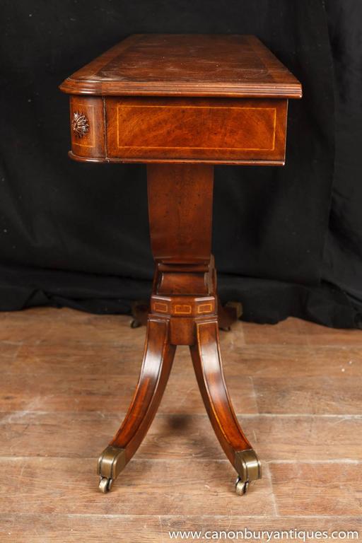 Regency Style Walnut Console Table Sofa Hall Tables For Sale at 1stDibs
