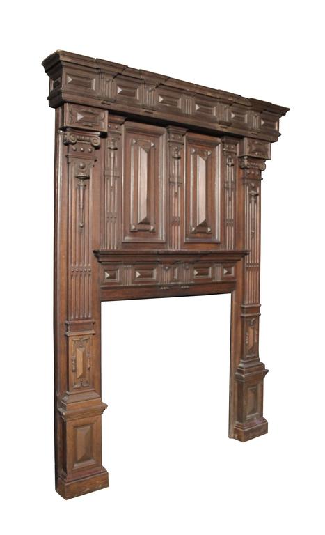Impressive Large-Scale Victorian Carved Oak Fire Surround at 1stDibs