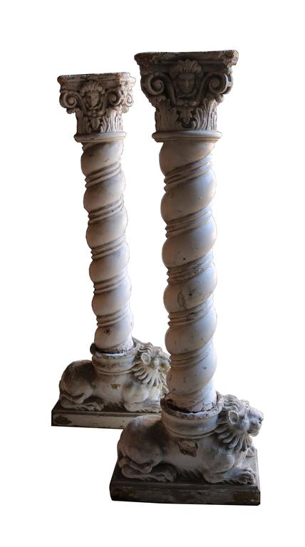 Eight Byzantine Style Plaster Columns at 1stDibs