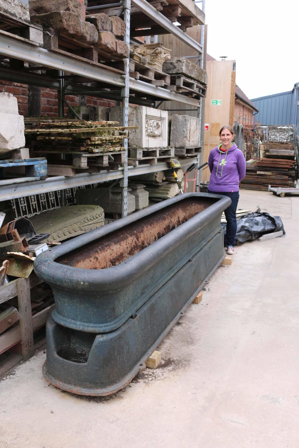 Monumental Antique Cast Iron Horse Watering Trough For Sale at 1stdibs