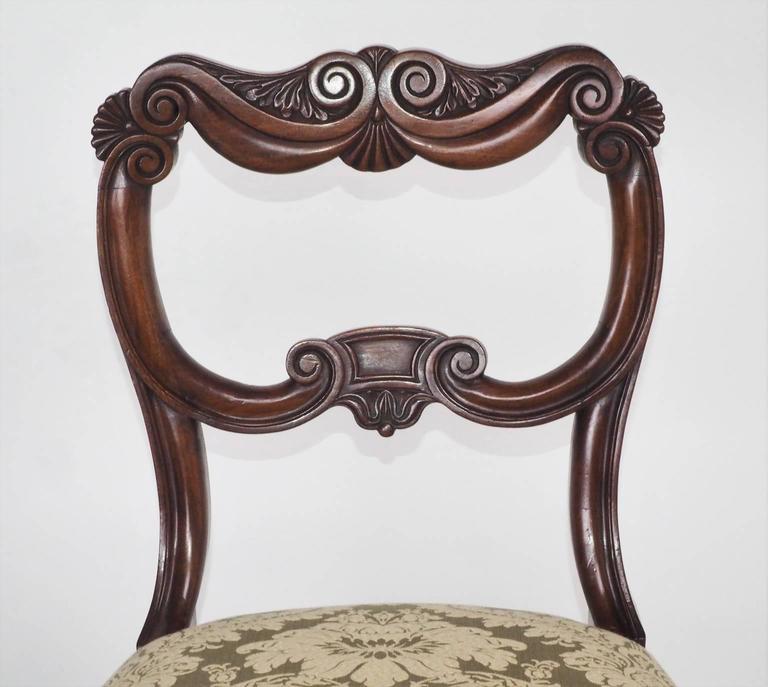 Pair of George IV Mahogany Chairs For Sale at 1stDibs