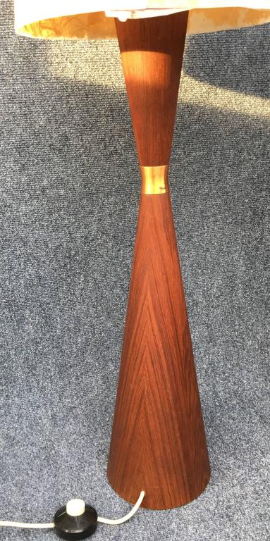 Danish Mid-Century Teak Floor Lamp of Diabolo Shape at 1stDibs