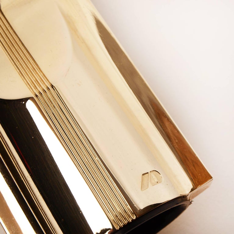 Sleek early 1980s Italian Gold Bar Set at 1stDibs