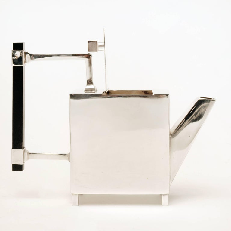 Christopher Dresser Style Silver Plated Teapot at 1stDibs