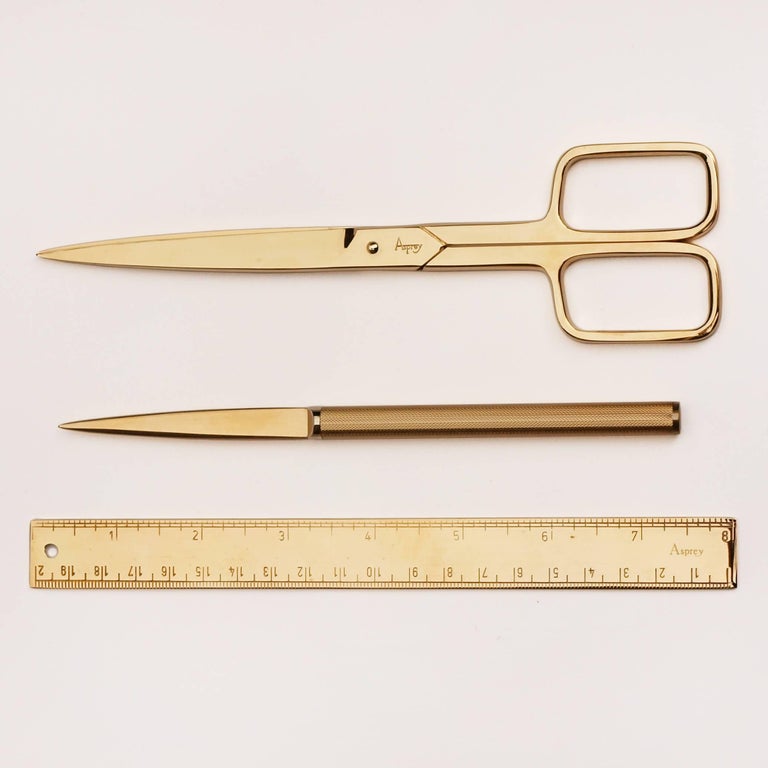 Asprey and Co. 1970s Gold Desk Set at 1stDibs