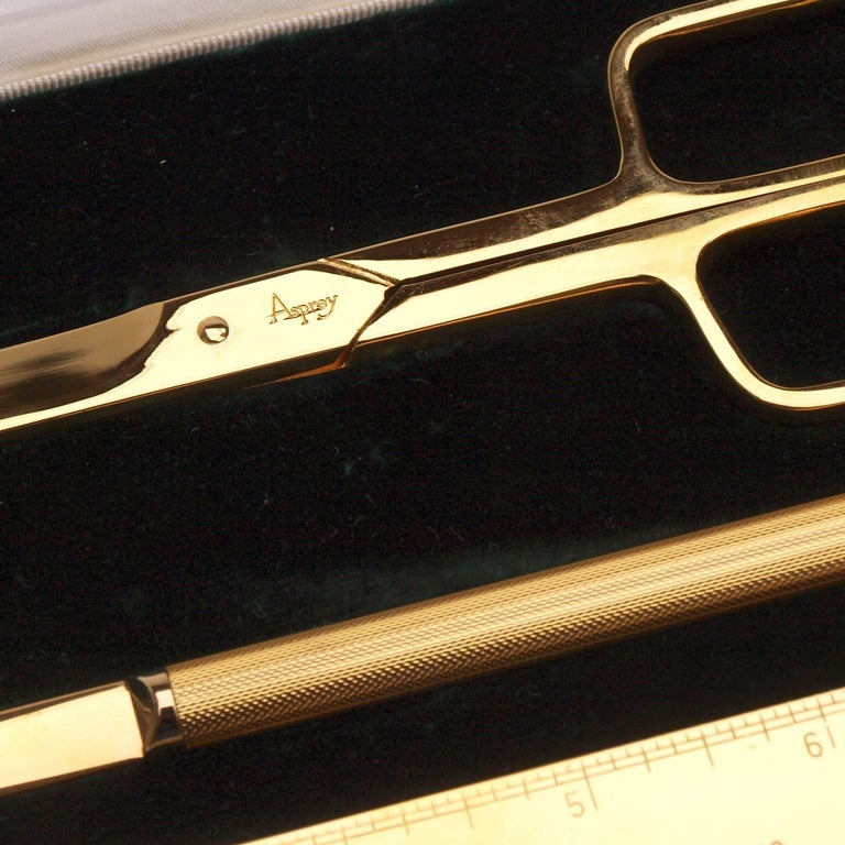 Asprey and Co. 1970s Gold Desk Set at 1stDibs